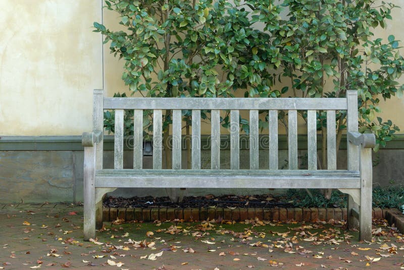 Bench stock photo. Image of empty, brick, pastel, bench - 7139480