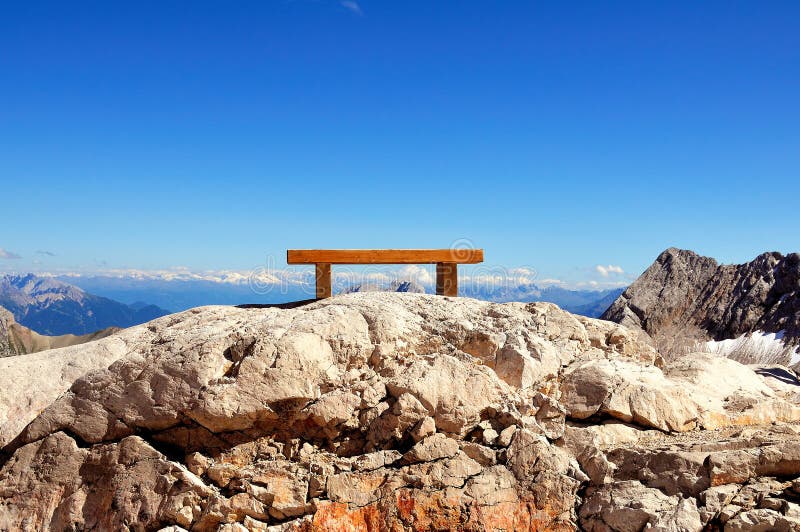Bench on the Alps 4 stock photo. Image of travel, relaxing - 6178354