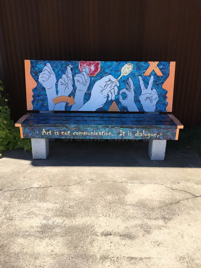 Bench art editorial photography. Image of bench, hand - 114185592