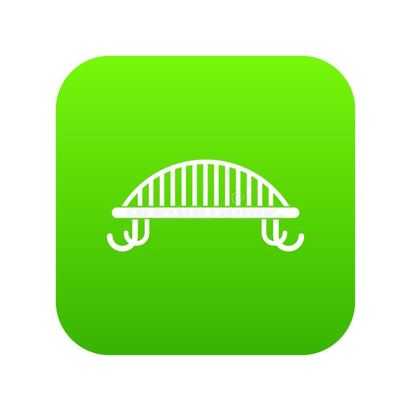 Bench with Backrest Icon Digital Green Stock Vector - Illustration of ...