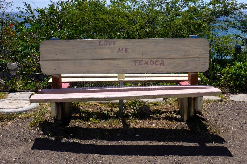 Bench in Saint Kitts and Nevis, Caribbean. Stock Photo - Image of ...