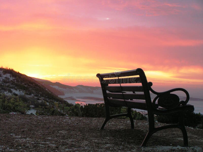 Bench Beach Sunrise stock image. Image of benches, rise - 11207947