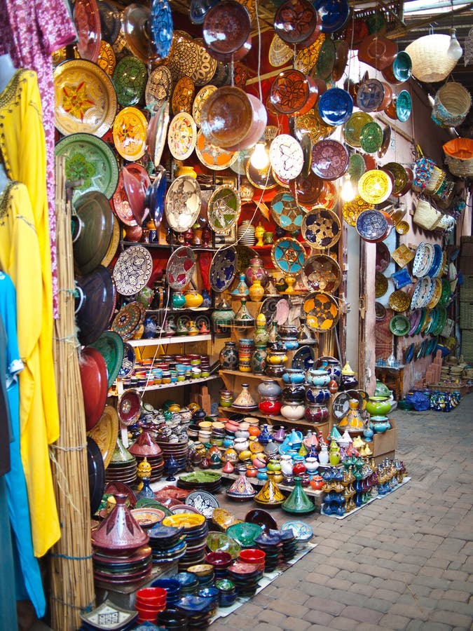 Bench with ceramic dishes stock photo. Image of craft - 36261184