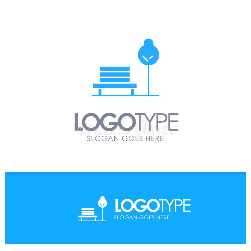 Bench, Chair, Park, Hotel Blue Logo Vector Stock Vector - Illustration ...