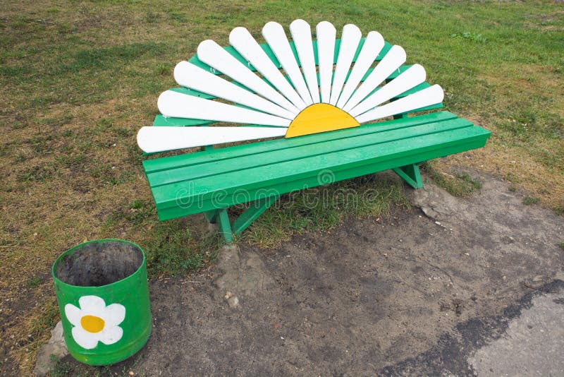 Bench - Daisy stock photo. Image of landscape, wood, stone - 73758380