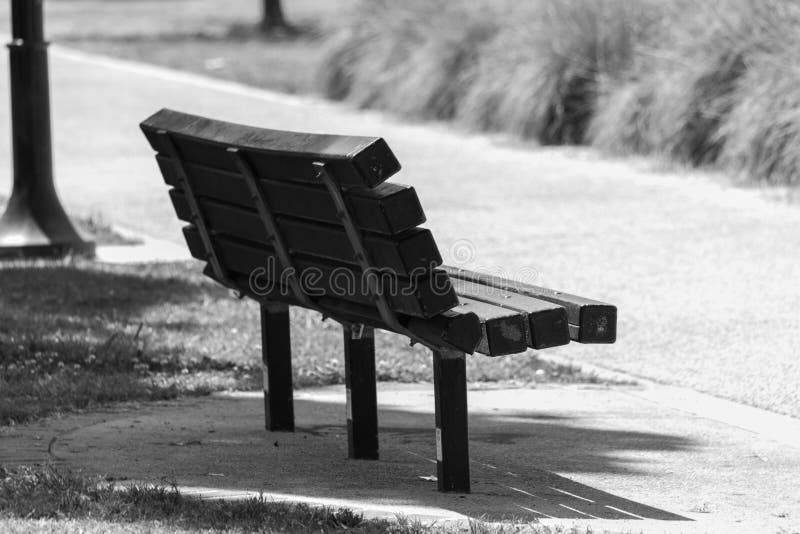 Bench stock image. Image of bench, shadows, outdoor, bush - 93449319