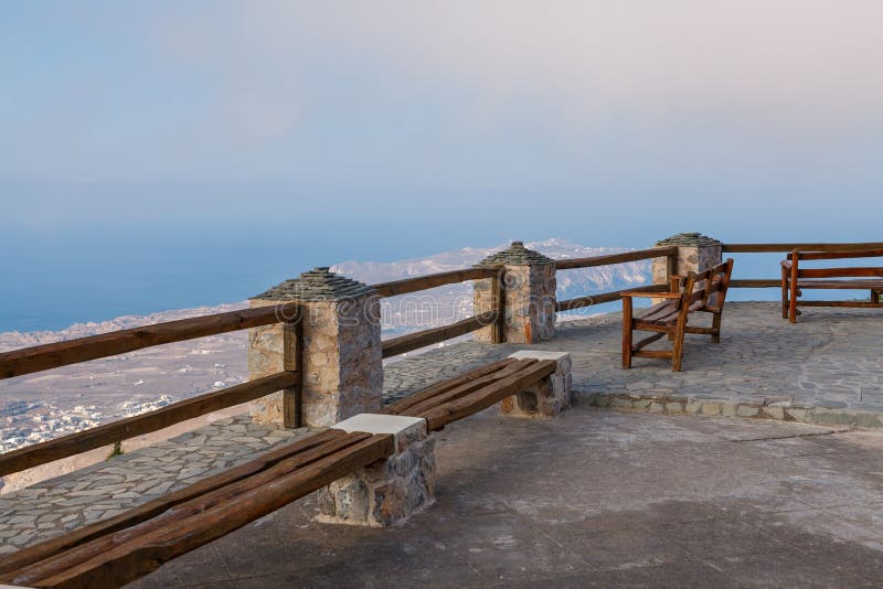Bench on the Edge of the Cliff Stock Photo - Image of sunlight, travel ...