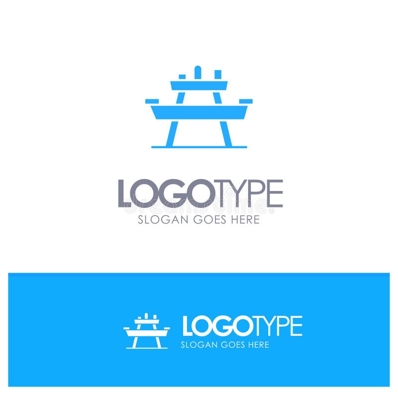 Bench, Food, Park, Seat, Picnic Blue Logo Vector Stock Vector ...