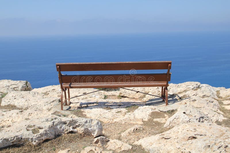 Bench on Greco s cape stock image. Image of sight, tourism - 41467533