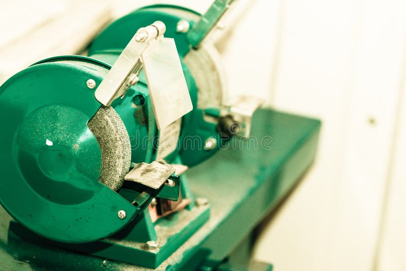 Old bench grinder stock image. Image of abrasive, construction - 77567479