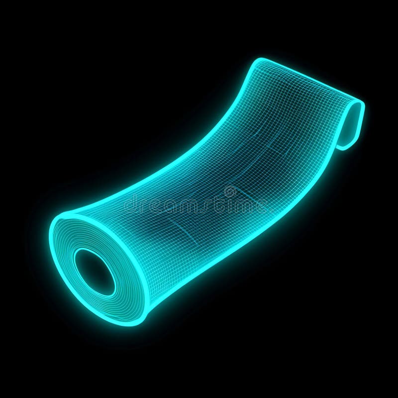 A Bench Grinder Icon, Glowing in Blue Neon, Brightens the Dark ...