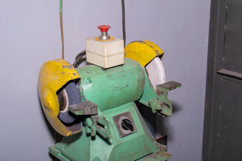 Bench Grinder, Mechanical Workshop Equipment Stock Image - Image of ...
