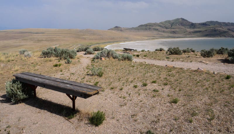 Bench on a hill stock photo. Image of spot, nature, island - 46226346