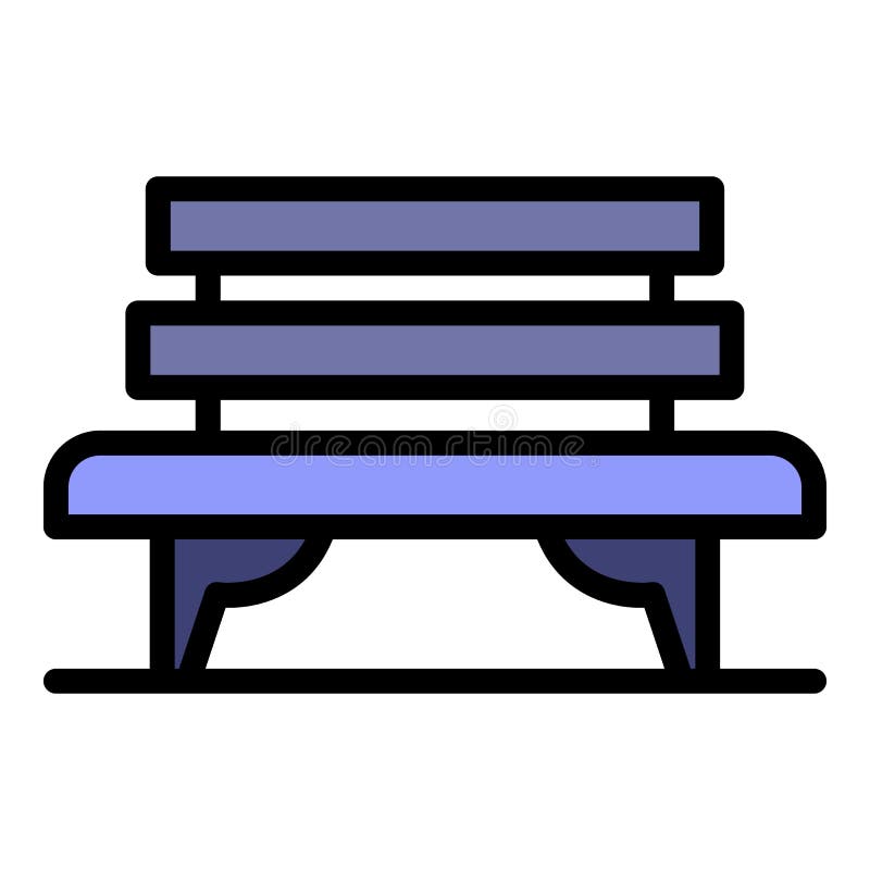 Bench Icon Color Outline Vector Stock Vector - Illustration of ...