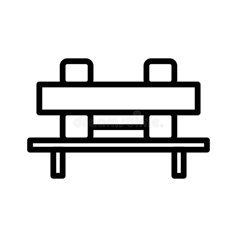 Bench Icon Design in Filled and Outlined Style Stock Vector ...
