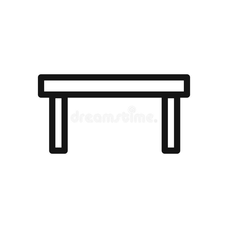 Bench Icon Linear Vector Graphics Sign Stock Vector - Illustration of ...