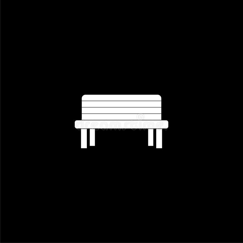 Bench Icon or Logo on Dark Background Stock Vector - Illustration of ...