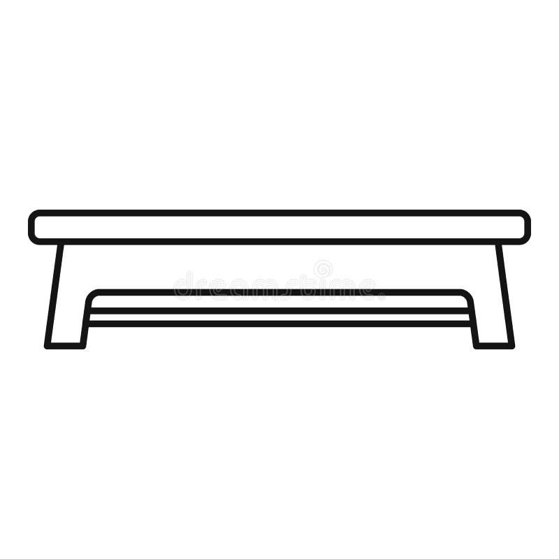Bench icon, outline style stock vector. Illustration of city - 166748999