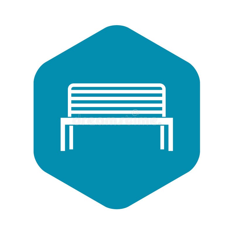 Bench icon, simple style stock vector. Illustration of elegance - 142184086