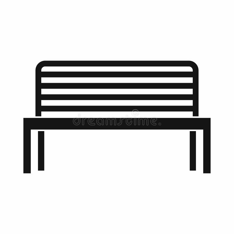 Bench icon, simple style stock vector. Illustration of rest - 81984433