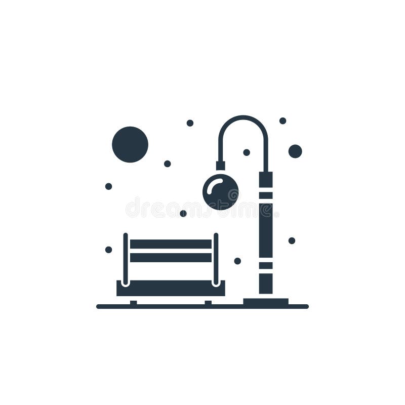 Bench Icon Vector from City Elements Concept. Thin Line Illustration of ...