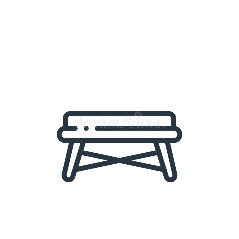 Bench Icon Vector from Furniture Concept. Thin Line Illustration of ...