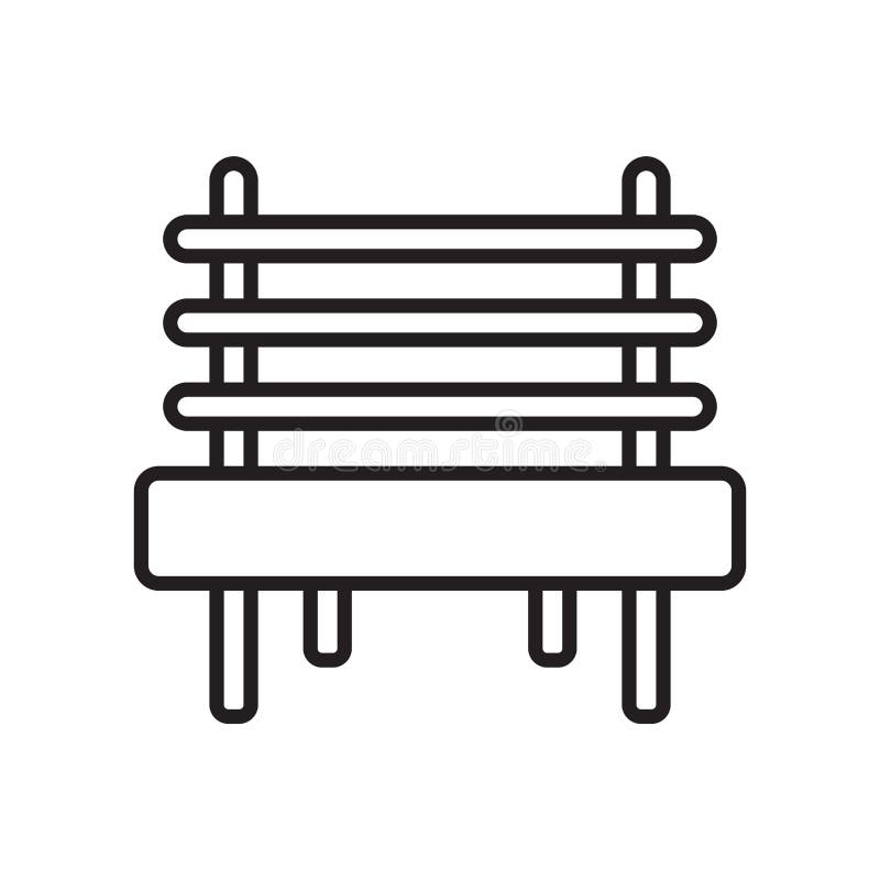 Bench Icon Vector Sign and Symbol Isolated on White Background, Bench ...