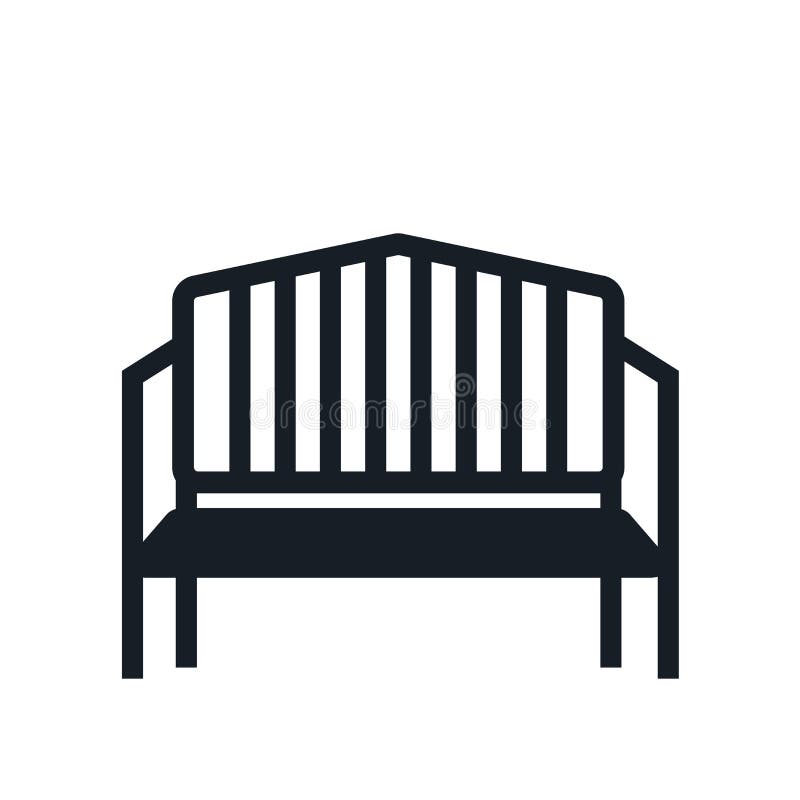 Bench Icon Vector Sign and Symbol Isolated on White Background, Bench ...