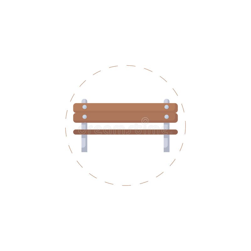 Bench Illustration. Bench Flat Icon on White Background. Bench Clipart ...