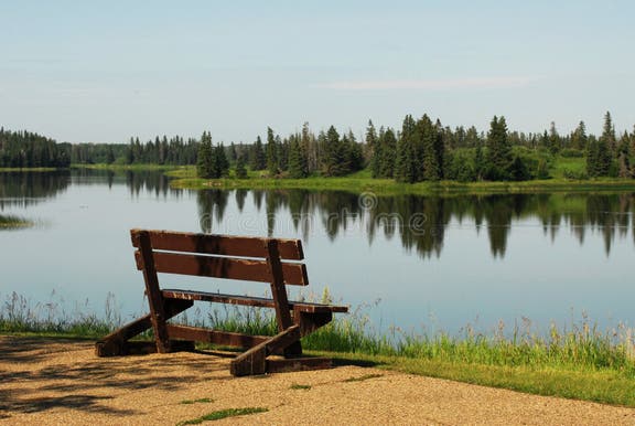 Bench with lake view stock image. Image of outdoor, activity - 5830871