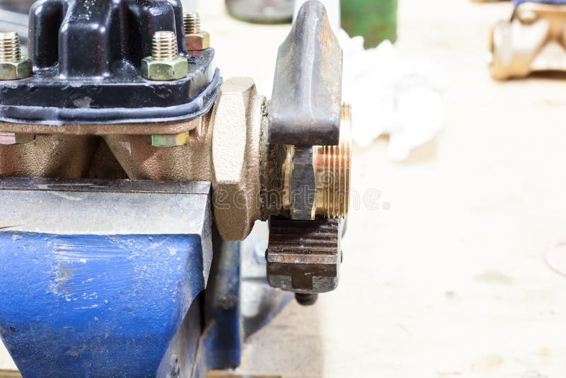 Bench-lift with Coupling for Water Stock Photo - Image of supply, metal ...