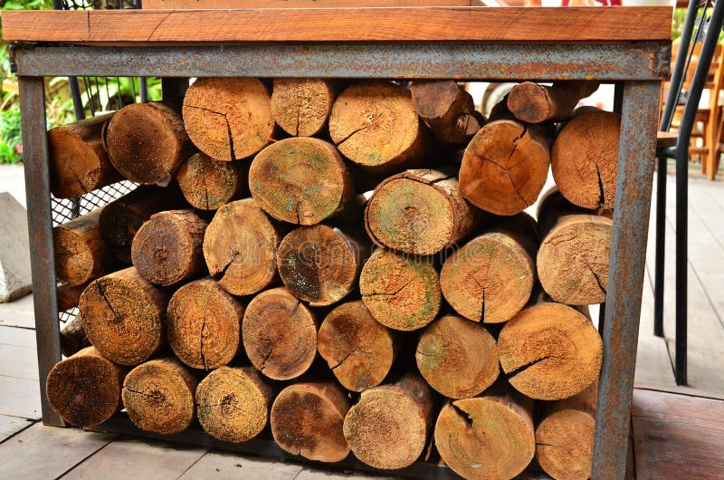 Bench with log. stock photo. Image of forest, pattern - 32646660