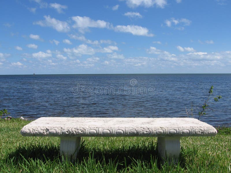 Bench by the Ocean stock photo. Image of white, bench - 6344292