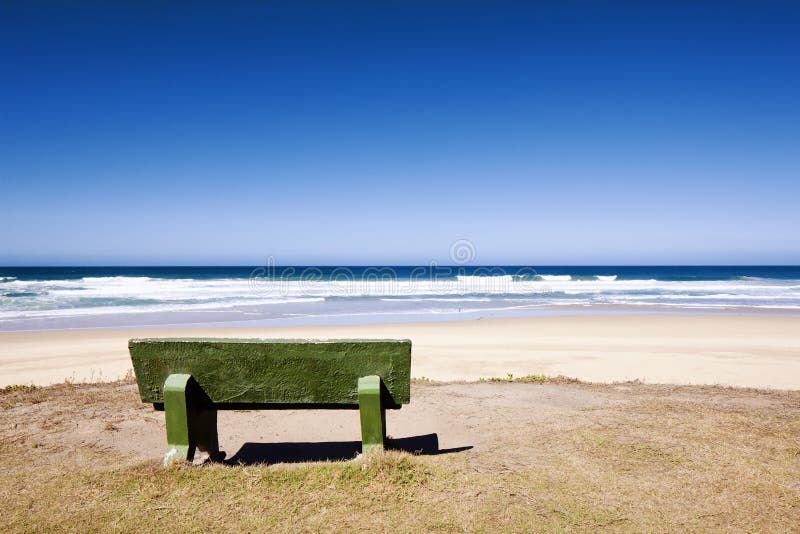 Bench with Ocean View stock photo. Image of view, blue - 22908828