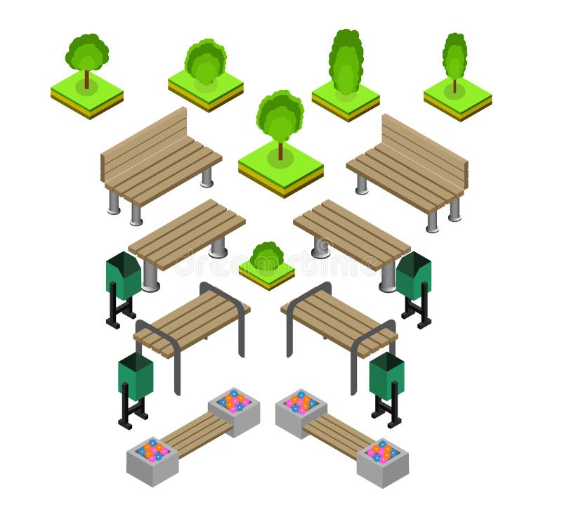 Vector Isometric Playground Stock Vector - Illustration of front ...