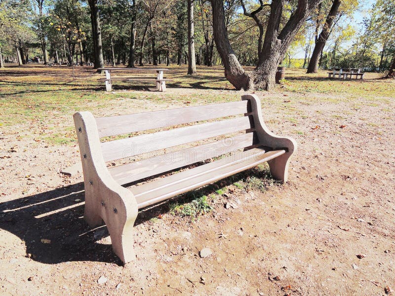 Bench in the park stock image. Image of stone, branches - 34613835