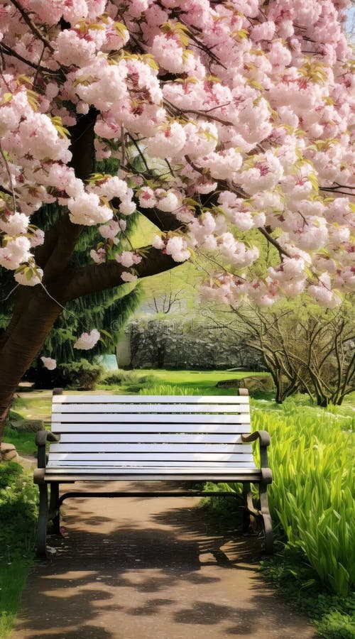 Bench in the Park Bench in the Garden Stock Illustration - Illustration ...