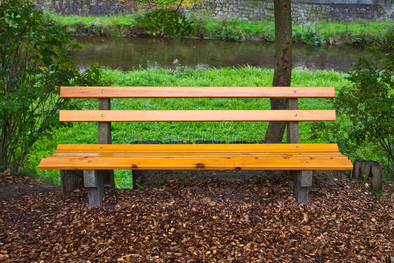 Bench in a park in Germany stock image. Image of nature - 16302885