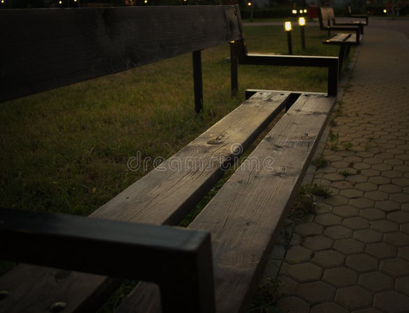 A bench in the park stock photo. Image of combs, dark - 95653830