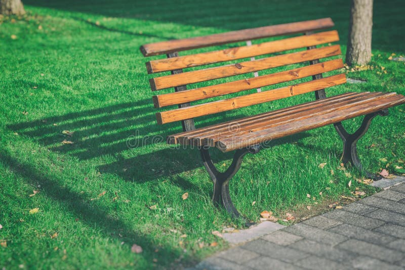Bench in a Park on Sunny Day Stock Photo - Image of green, chair: 84050118
