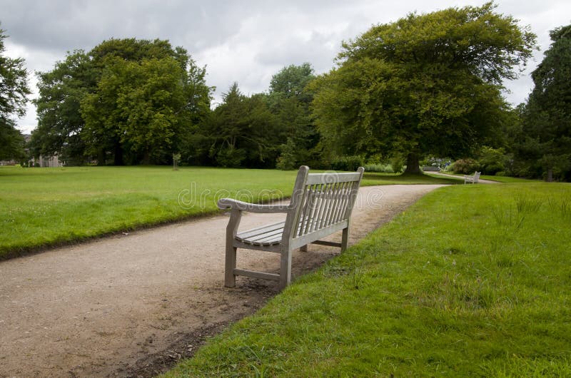 Bench path stock image. Image of wood, grass, seat, park - 26270017