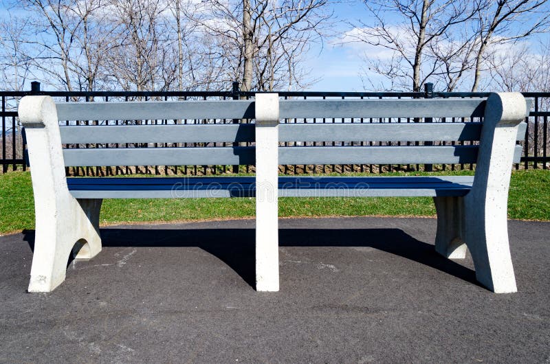 Bench on a Path stock photo. Image of relaxation, walking - 69749760