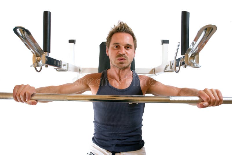 Bench press stock photo. Image of white, health, studio - 9497280