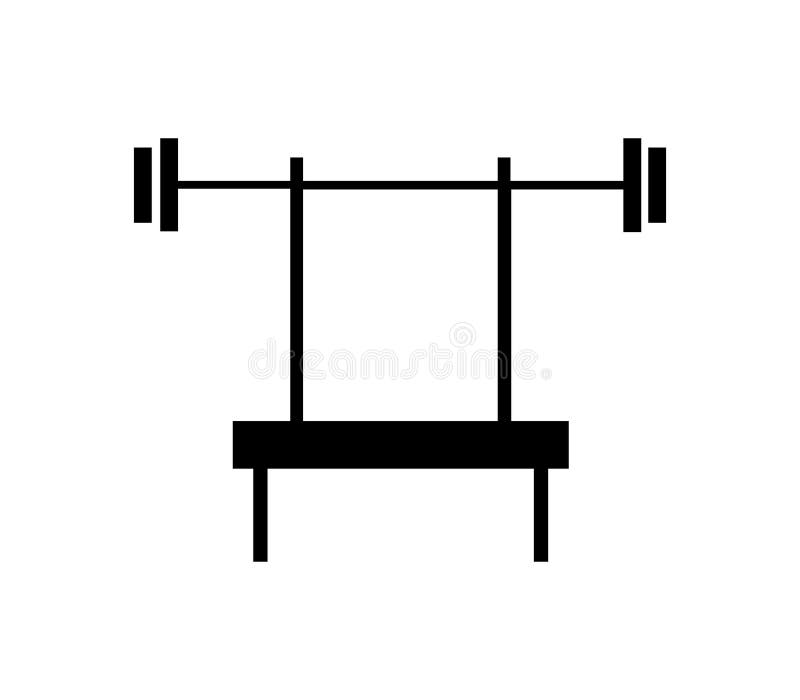 Bench Press Icon Illustrated in Vector on White Background Stock ...