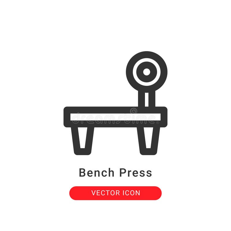 Bench Press Icon in Outline Style. for Your Website Design and Logo ...