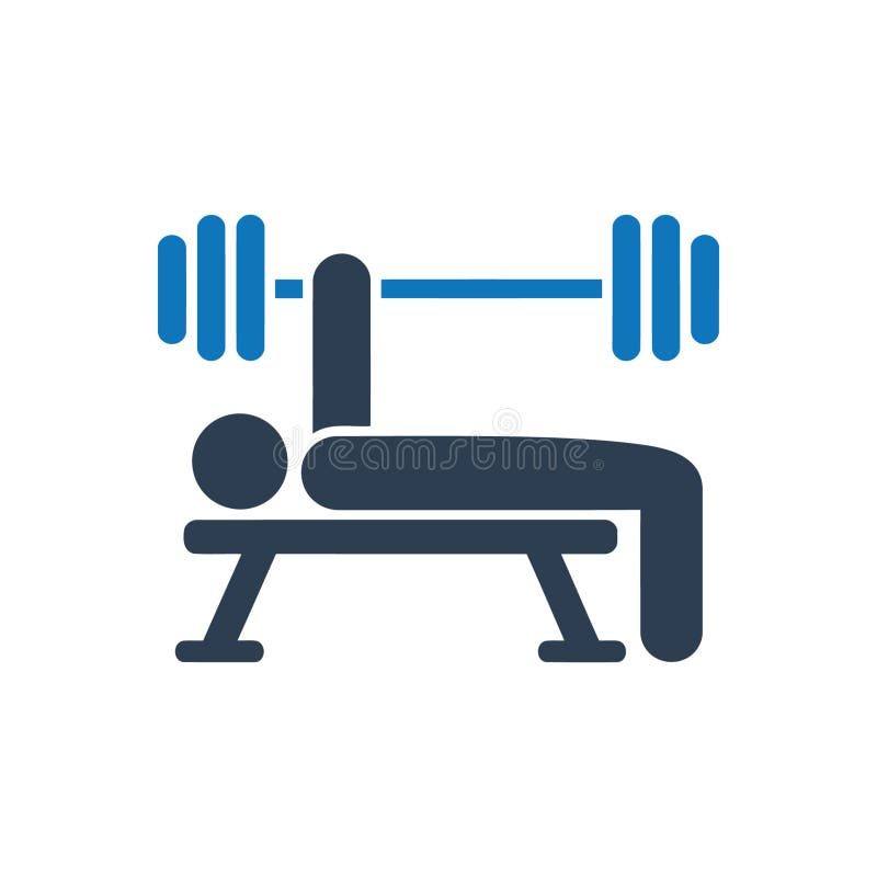Bench Press Icon stock vector. Illustration of workout - 375316942