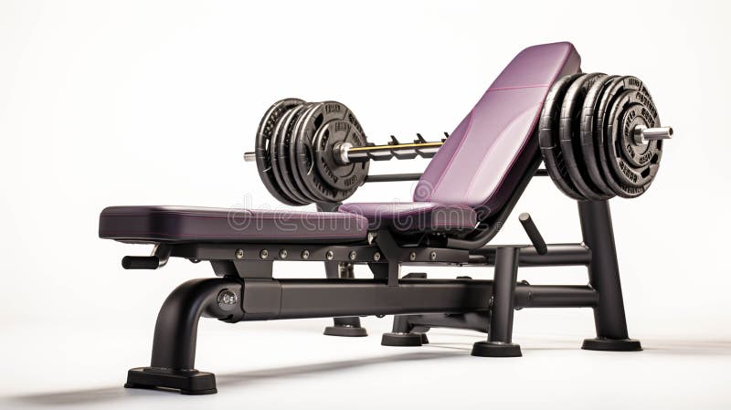 Bench Press Machine Planet Fitness on Full Solid White Background Stock ...