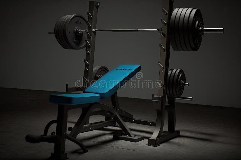 Bench press in empty gym stock image. Image of copy - 272775275