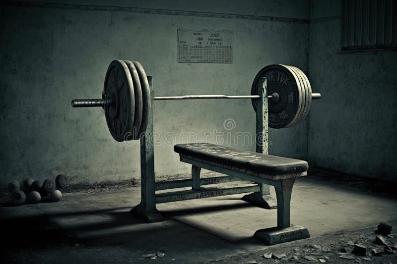 Bench press in empty gym stock photo. Image of weight - 272775282