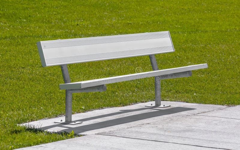 Bench in a Public Park with Grass Stock Photo - Image of beatiful ...